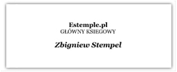 Pieczątki imienne – Warszawa – estemple.pl